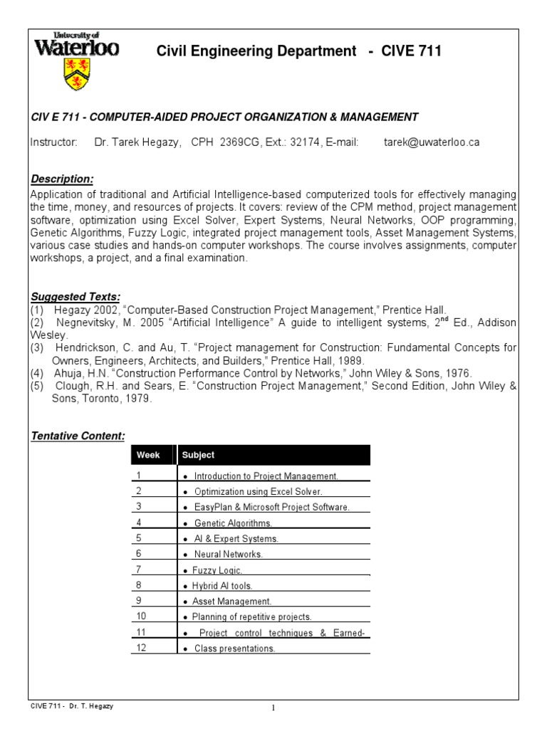 Computer-Aided Project Organization & Management | PDF | Genetic ...