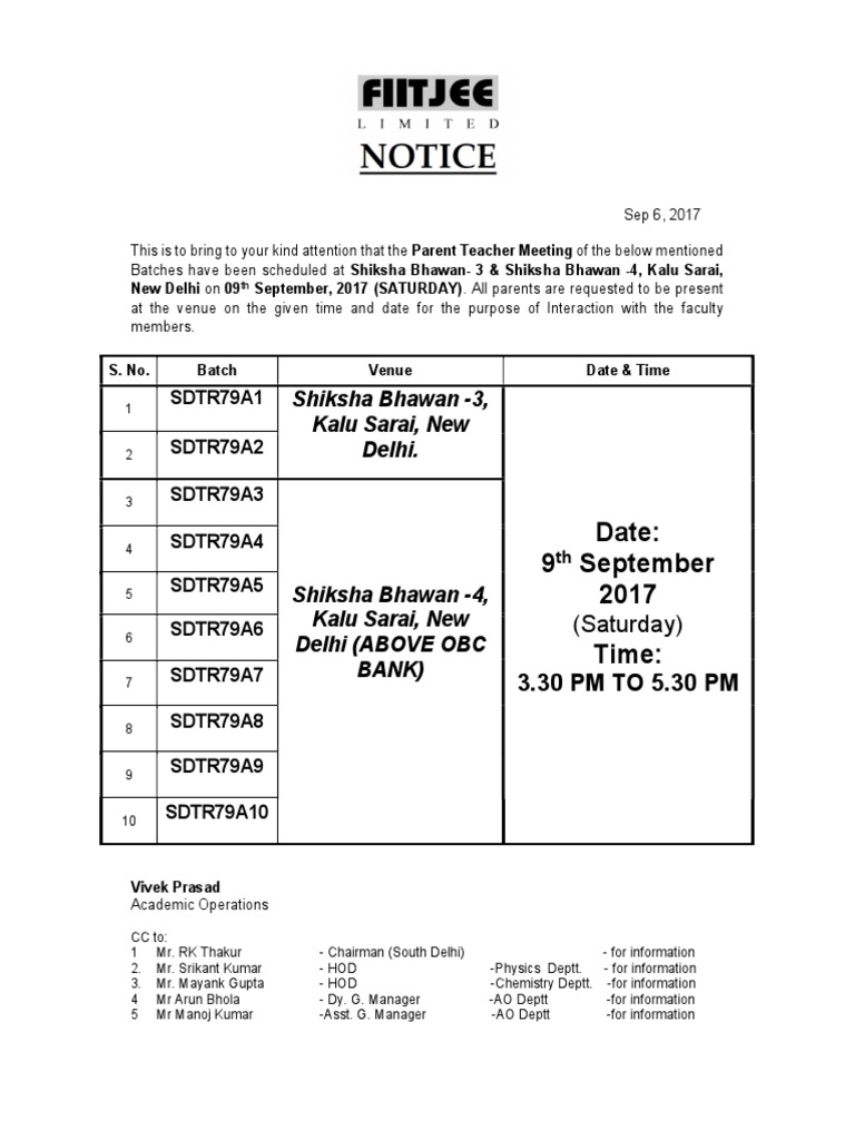 PTM-Notice 09.09.2017 | PDF