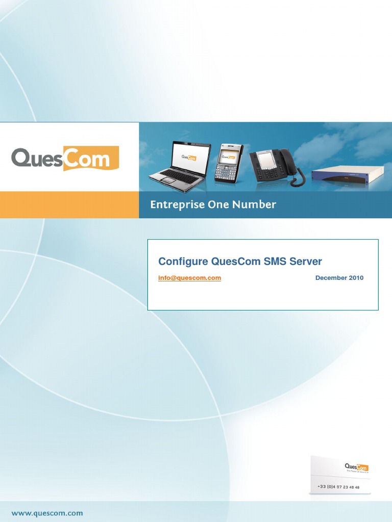 Configure QuesCom SMS Server EN1210 | PDF