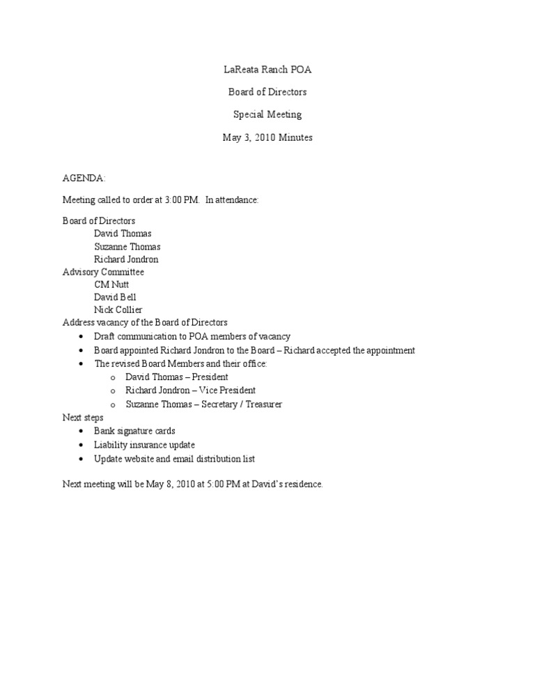 BOD Min 100503 | PDF | Government | Business