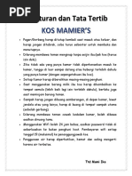 Contoh Peraturan Kost / Tata Tertib Kost | PDF