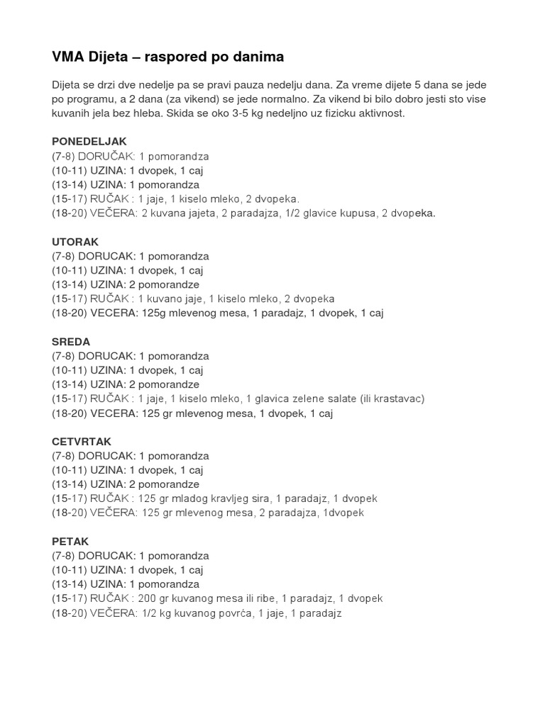 Vma Dijeta | PDF