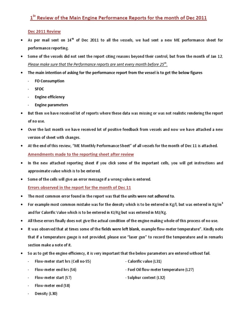 Main Engine Performance | PDF | Turbocharger | Engines