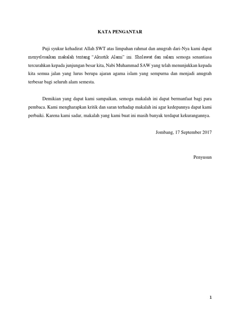 Akustik Alami dan Desain Auditorium | PDF