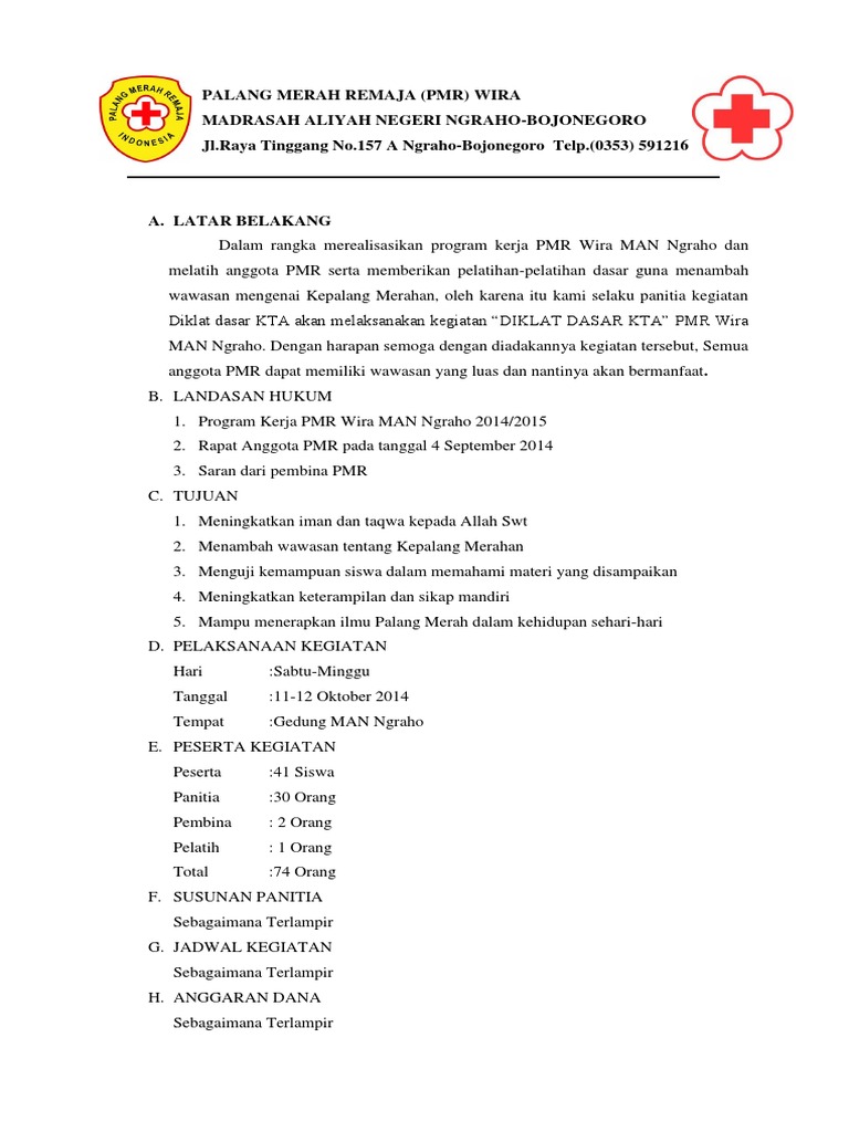 PROPOSAL Diklat PMR | PDF