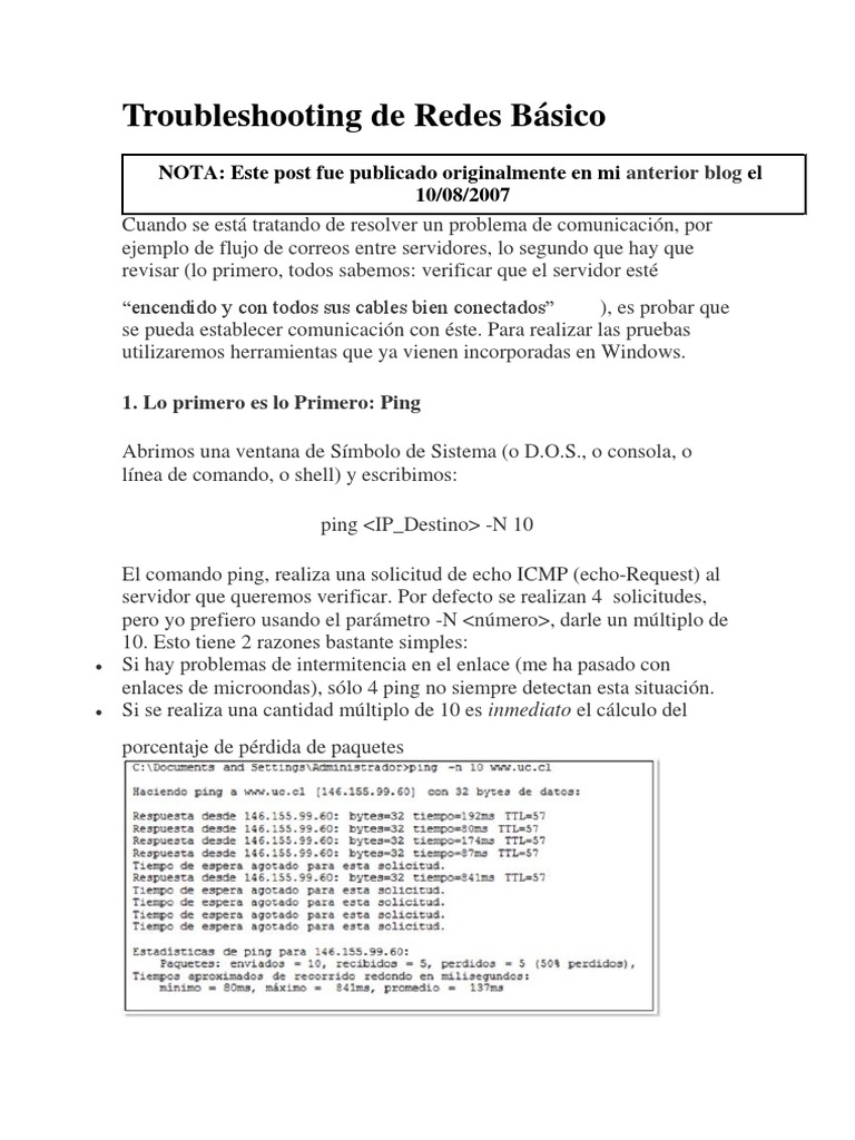 Guía Básica de Troubleshooting en Redes | PDF | Servidor web | Internet ...