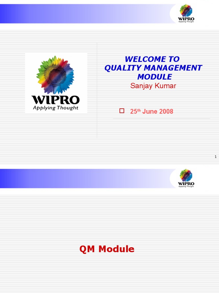 SAP Quality Management Module Guide | PDF | Invoice | Quality (Business)