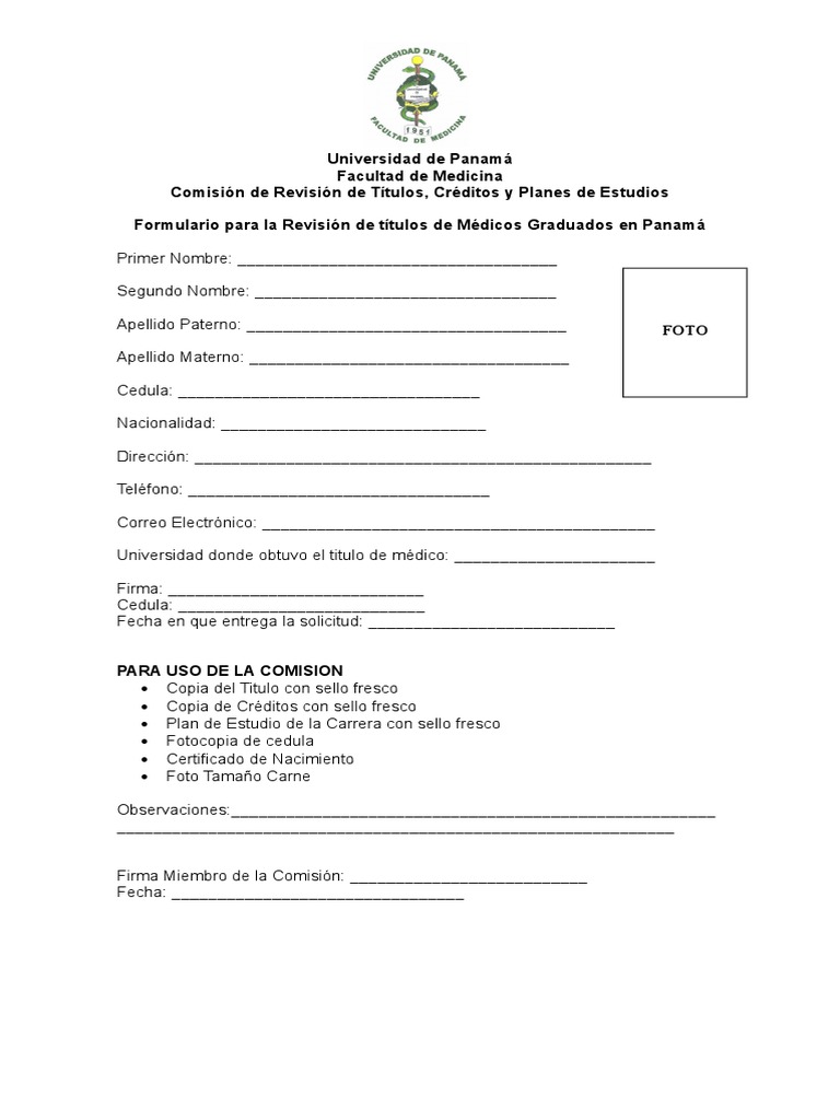 Formulario de Revision de Titulo | PDF