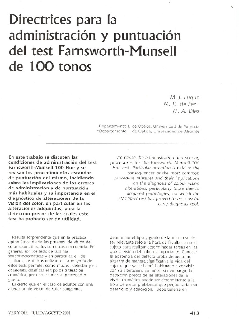 Test de Mussel | PDF