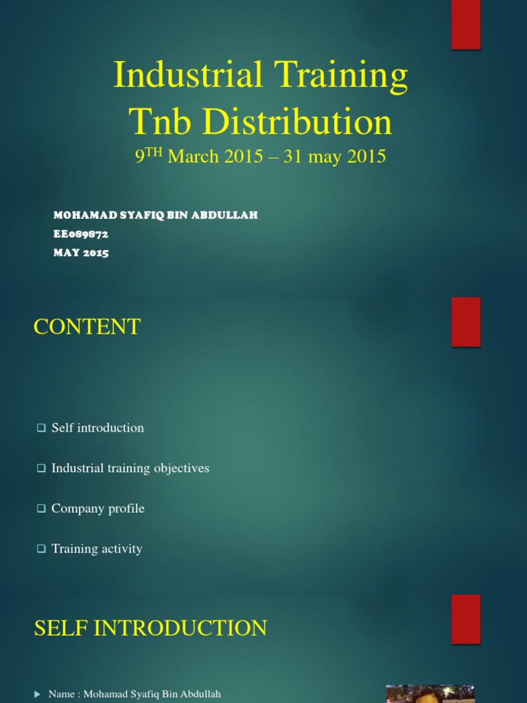 Industrial Training TNB | PDF | Electrical Substation | Cable