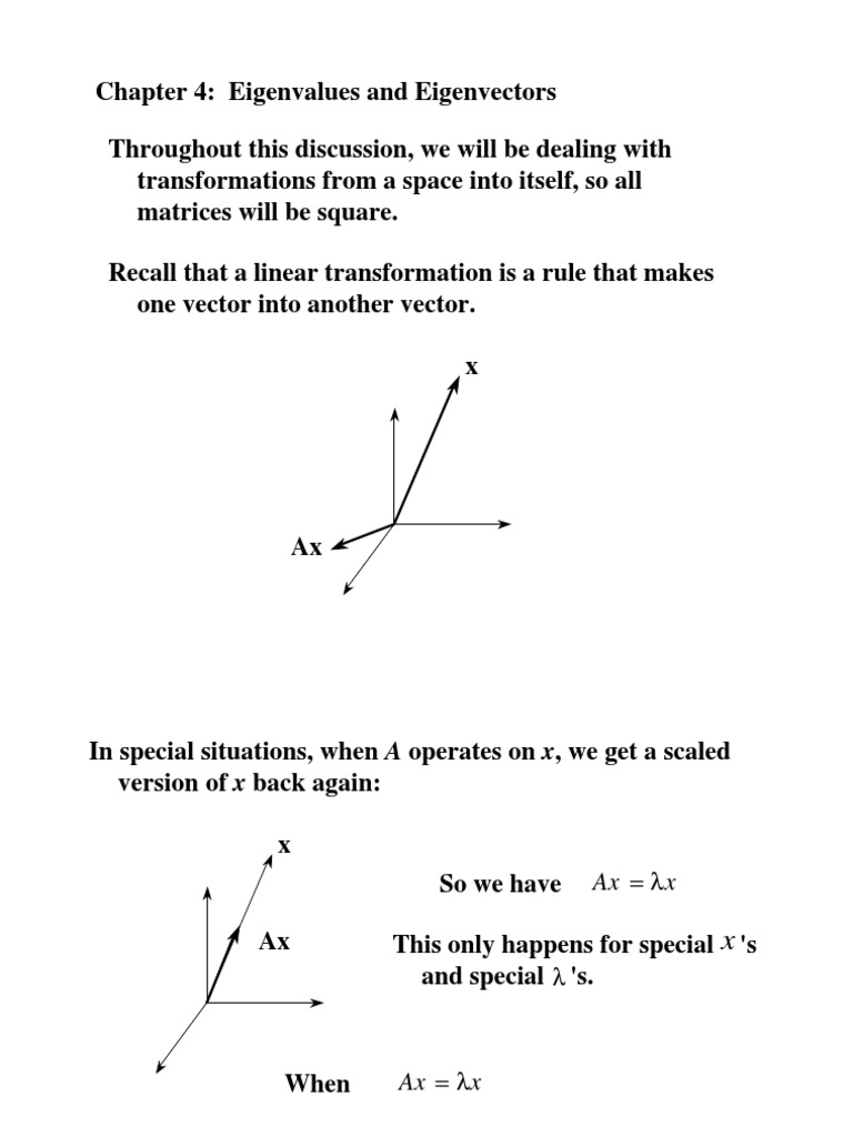 Linear Algebra: Eigenvalues & Vectors | PDF | Eigenvalues And Eigenvectors | Matrix (Mathematics)
