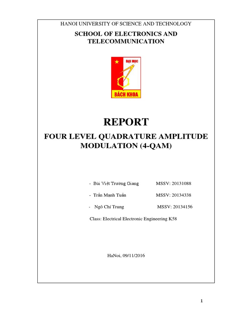 4 QAM Report | PDF | Modulation | Physical Layer Protocols 4 QAM Report | PDF | Modulation | Physical Layer Protocols