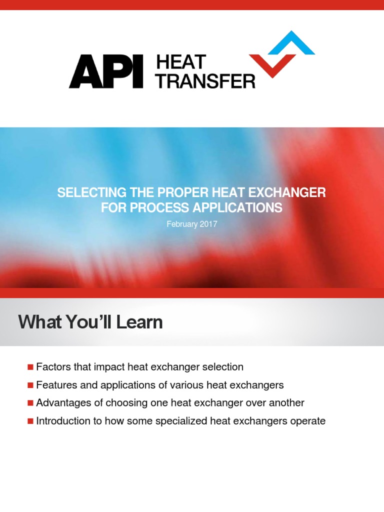Heat Exchanger Selection Webinar PDF | PDF | Heat Exchanger ...