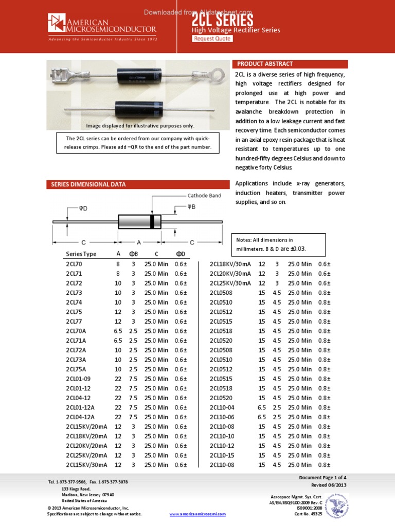 Diodo CL04 | PDF | Rectifier | Physical Quantities