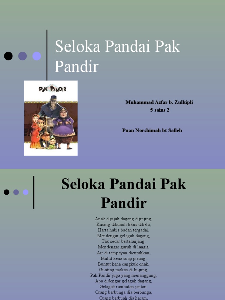Seloka Pandai Pak Pandir | PDF