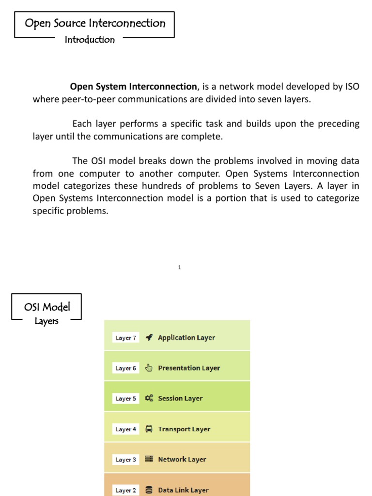 OSI Layers | PDF | Osi Model | Computer Network