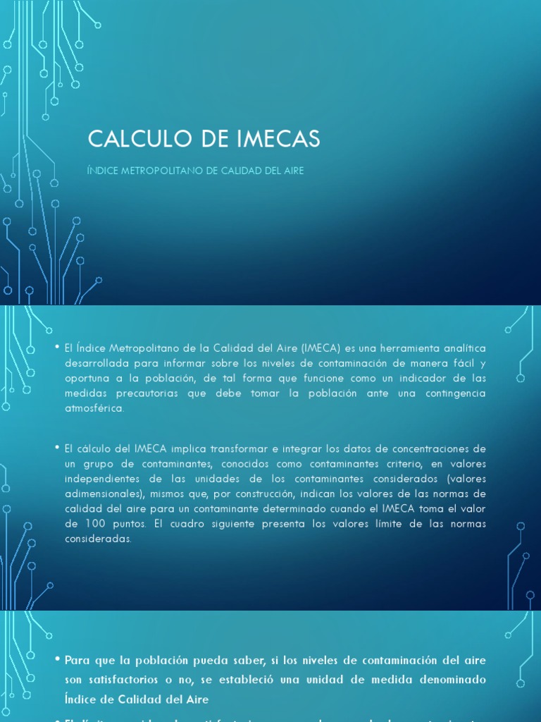 Calculo de Imecas