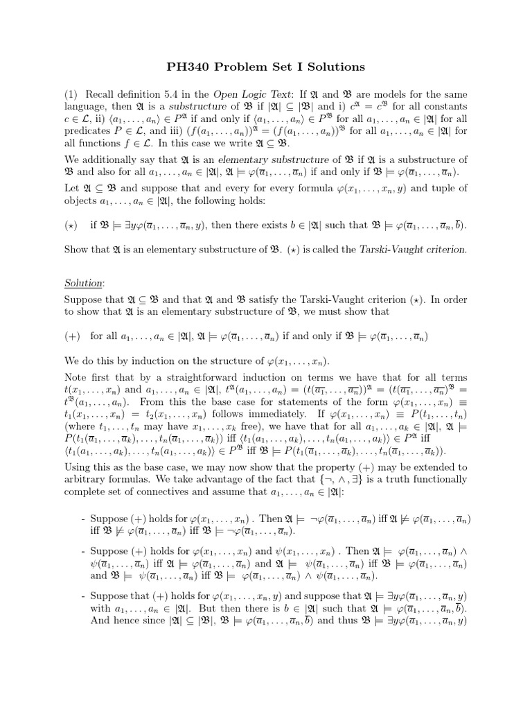 Problemset1 Ph340 Solutions | PDF | Function (Mathematics) | Mathematical Logic