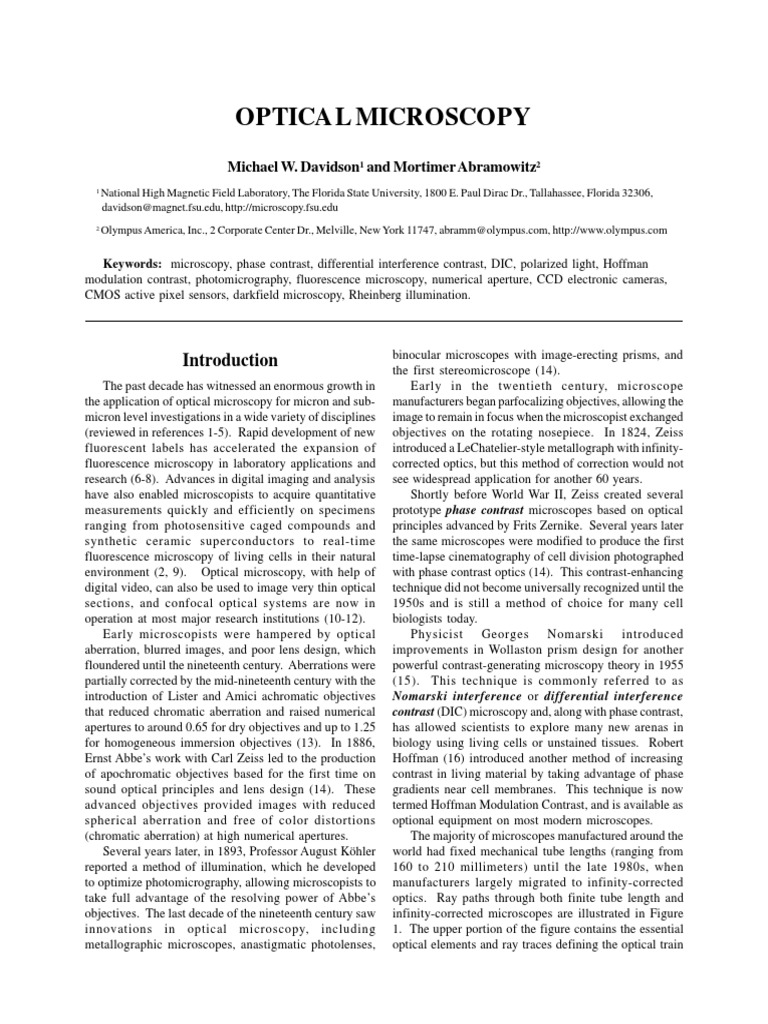 Optical Micros | PDF | Microscopy | Angular Resolution