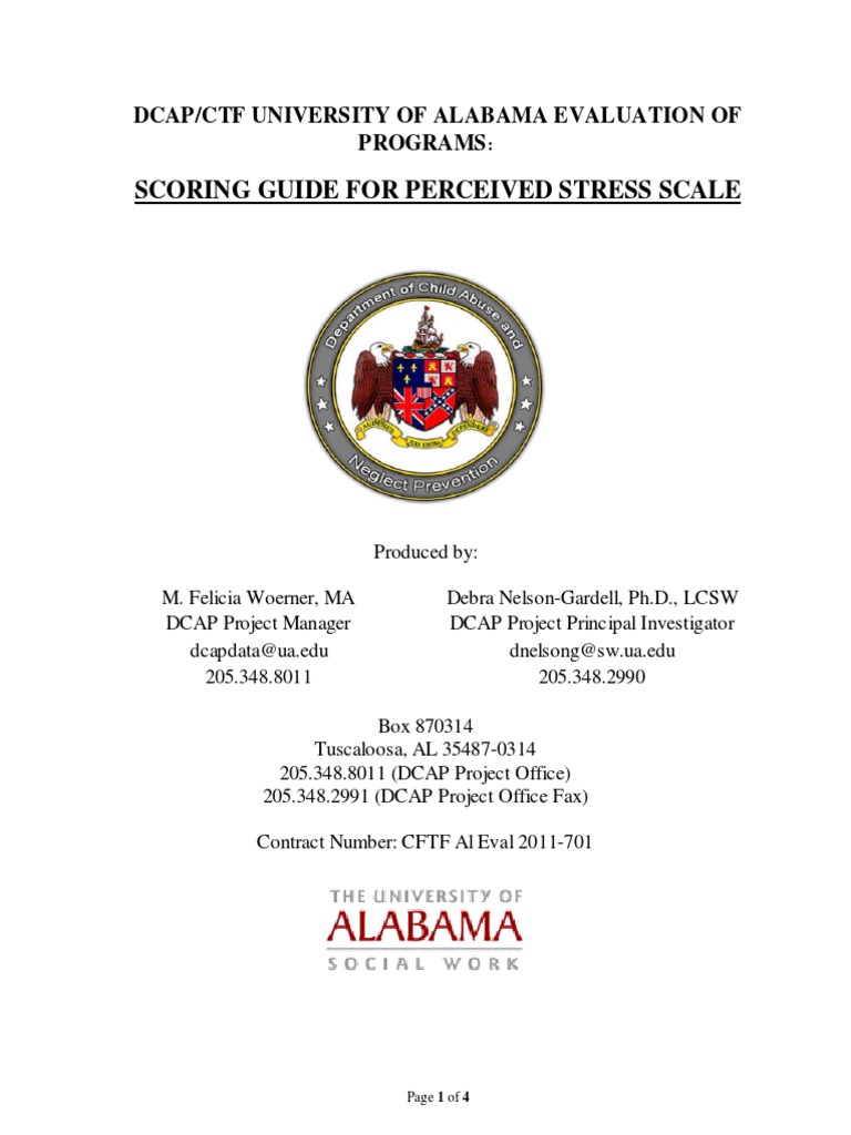 PSS Scoring Guide | PDF | Cognition | Psychological Concepts