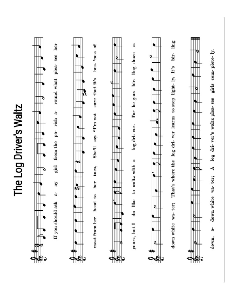 Log Driver's Waltz Sheet Music | PDF