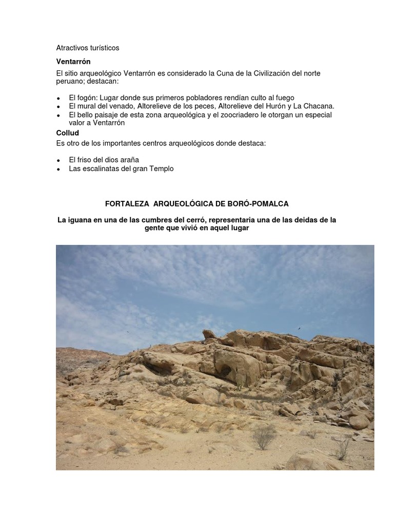 Atractivos Turísticos Pomalca | PDF | Perú | Cultura (general)