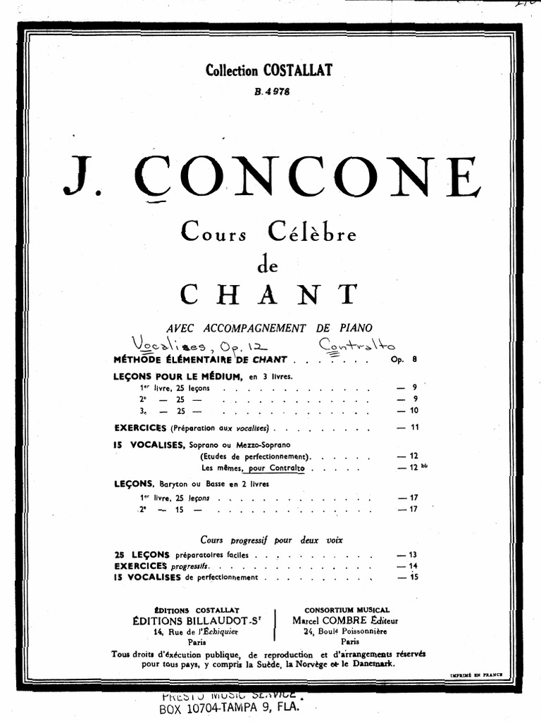 Concone - Vocalises PDF | PDF