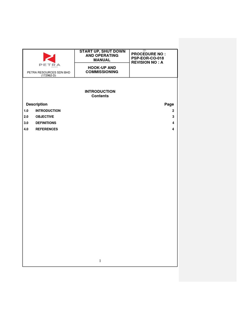 Initial Start Up Procedure RevA | PDF | Valve | Gas Compressor