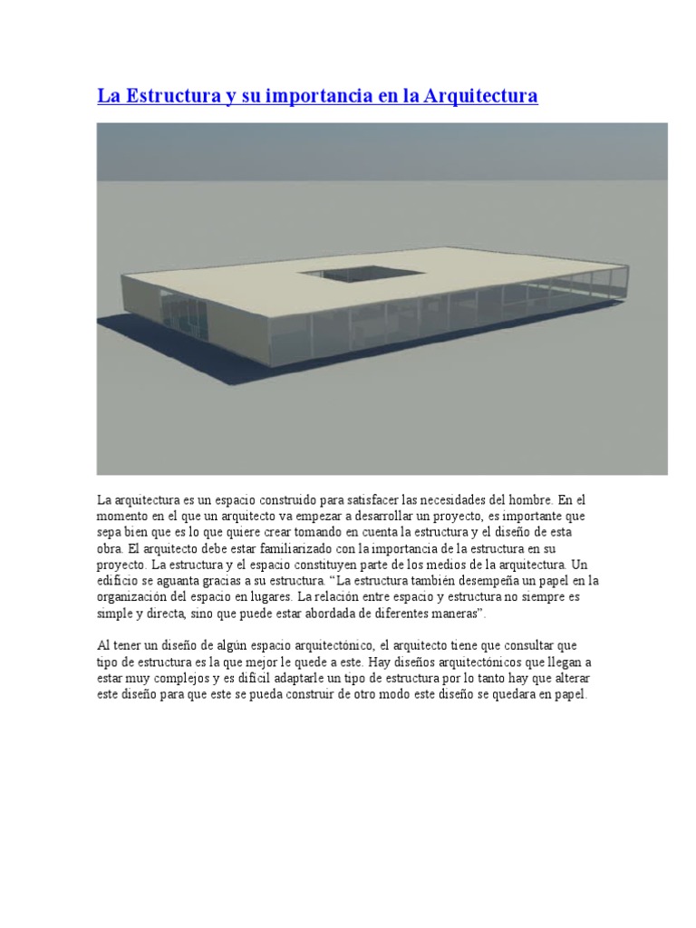 La Estructura y Su Importancia en La Arquitectura | PDF | Diseño | Science