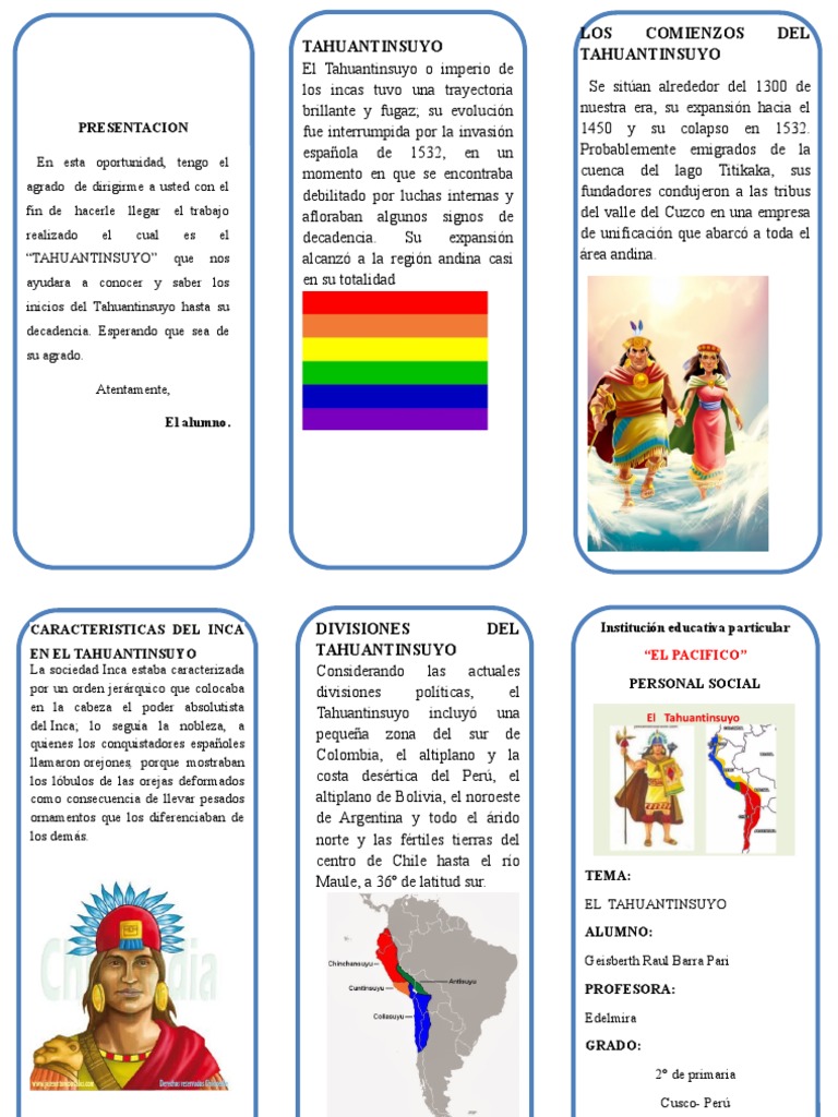 Triptico | PDF | Imperio Inca | Perú
