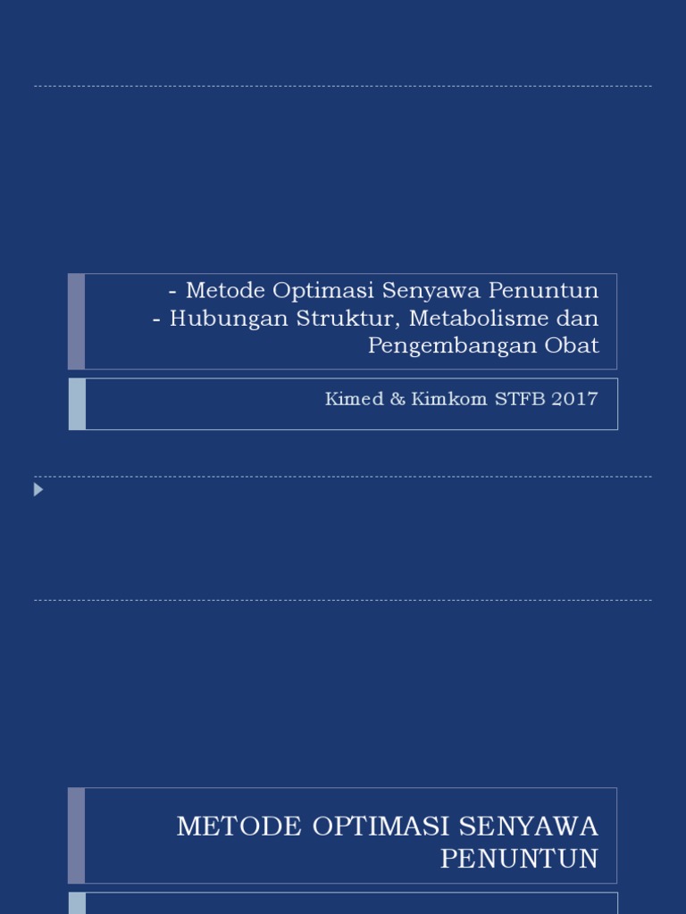 Metode Optimasi Senyawa | PDF