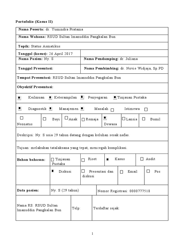 Status Asmatikus PDF | PDF