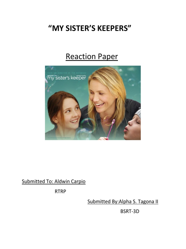 "My Sister'S Keepers": Reaction Paper | PDF