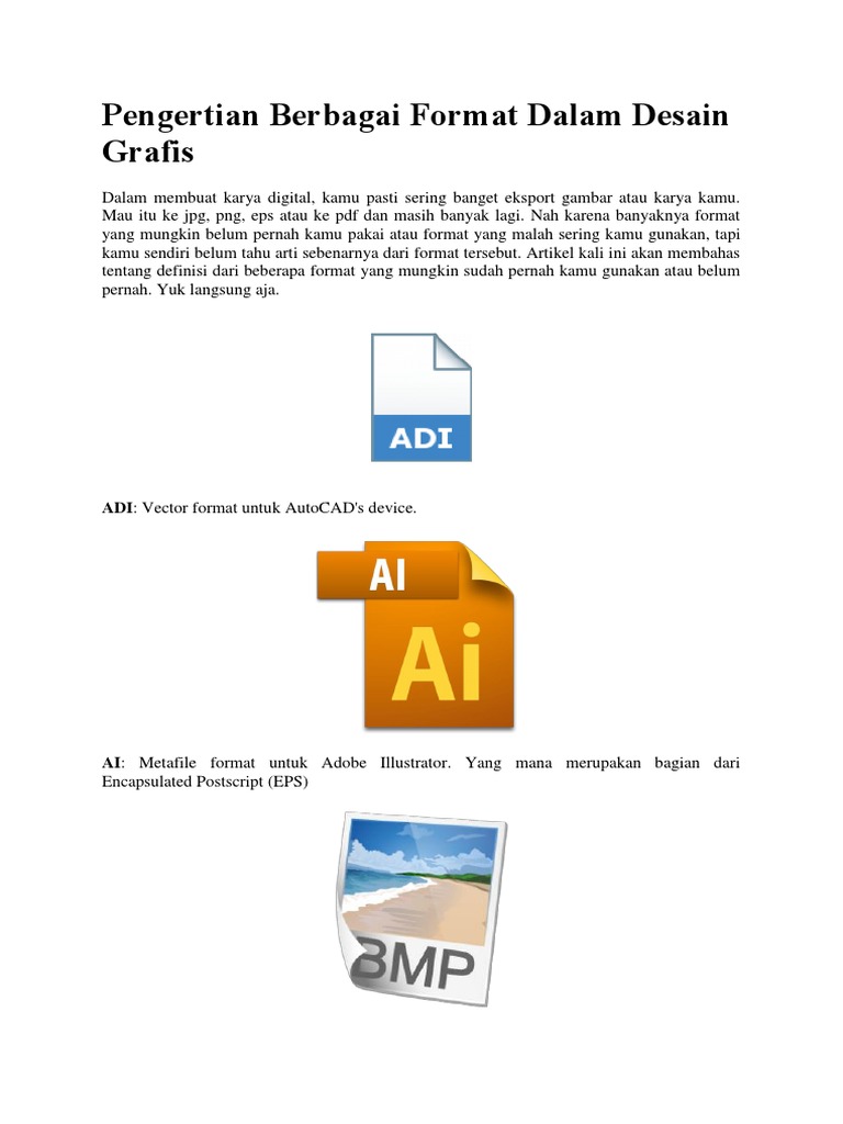 Macam Format Gambar Dalam Desain Grafis | PDF