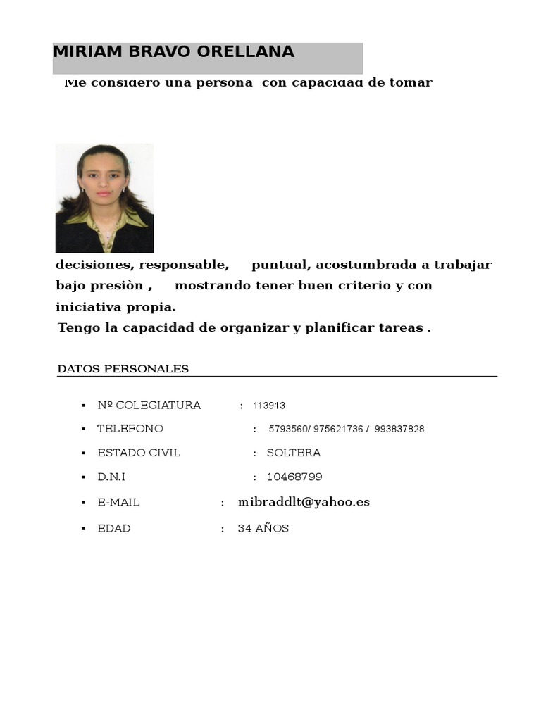 4e698a9f17a82 CURRICULUM MIRIAM MBO | PDF