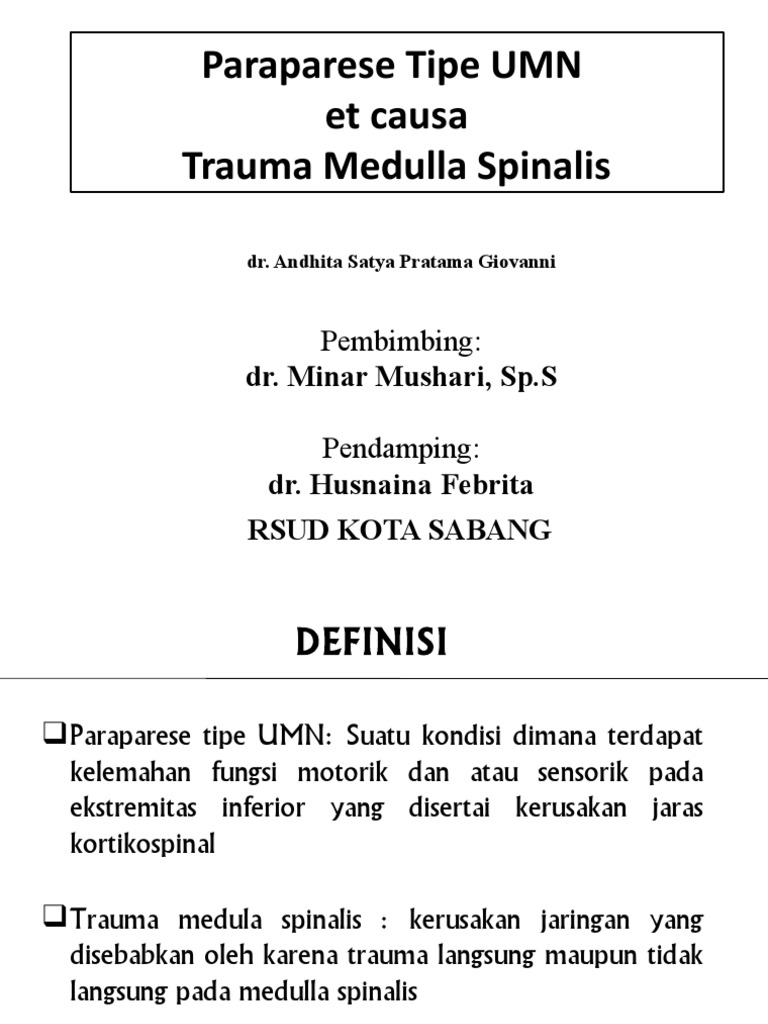 Paraparese Tipe UMN | PDF