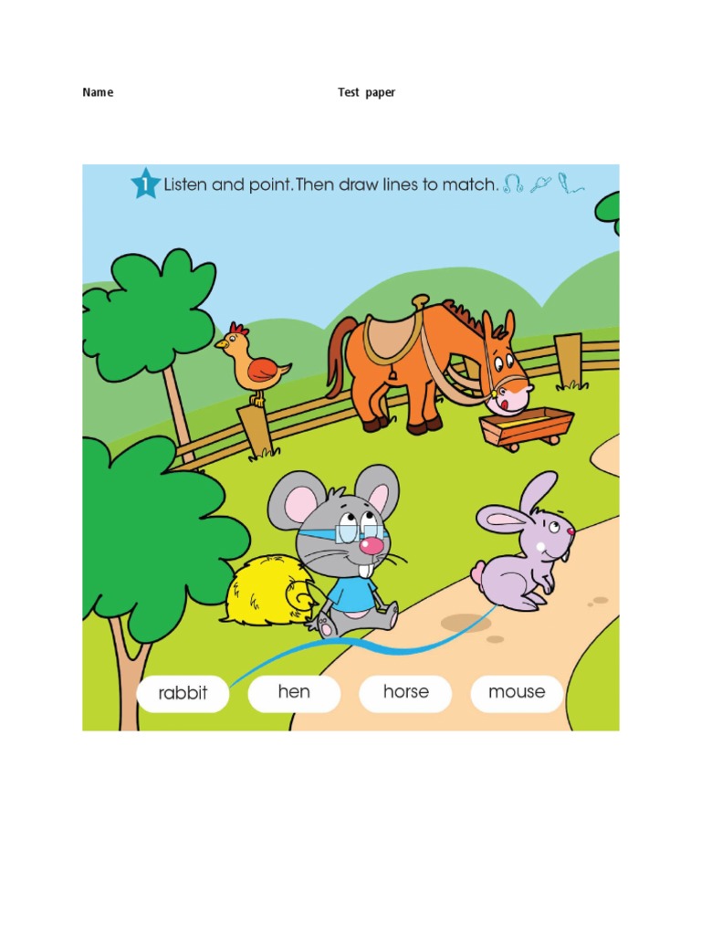 Test Paper 1st Grade Animals | PDF