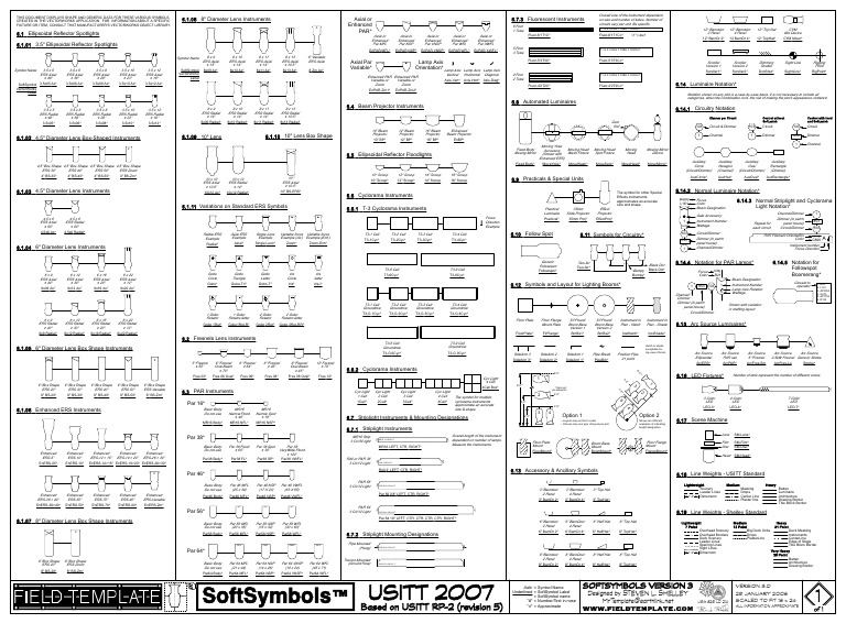USITT 07 Lighting Plot Standards PDF | PDF | Lighting | Optics