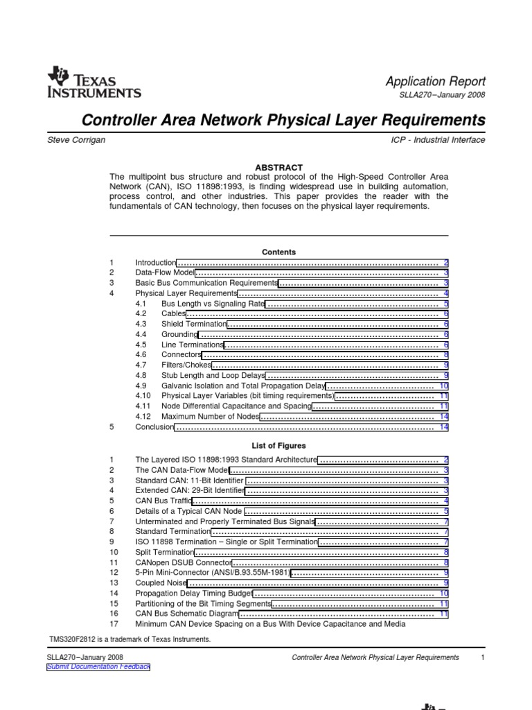 CAN Physical Layer Requirements | PDF