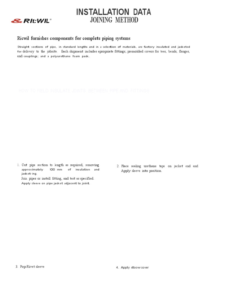 Installation Data: Joining Method | PDF