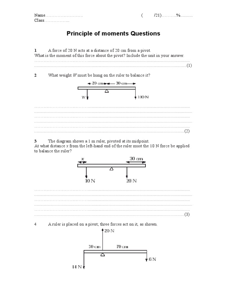 Moments Questions | Physics | Classical Mechanics