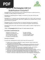 Perma-Zyme: Advanced Soil Stabilization | PDF | Clay | Soil