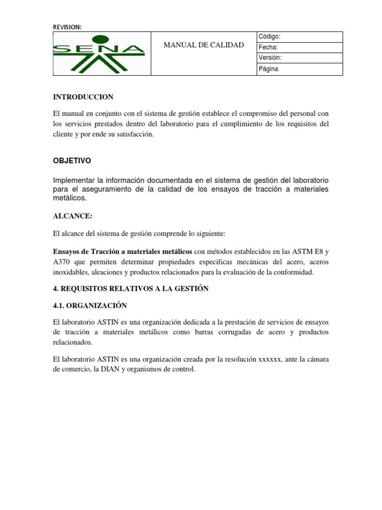 Manual de Calidad | PDF | Calidad (comercial) | Business