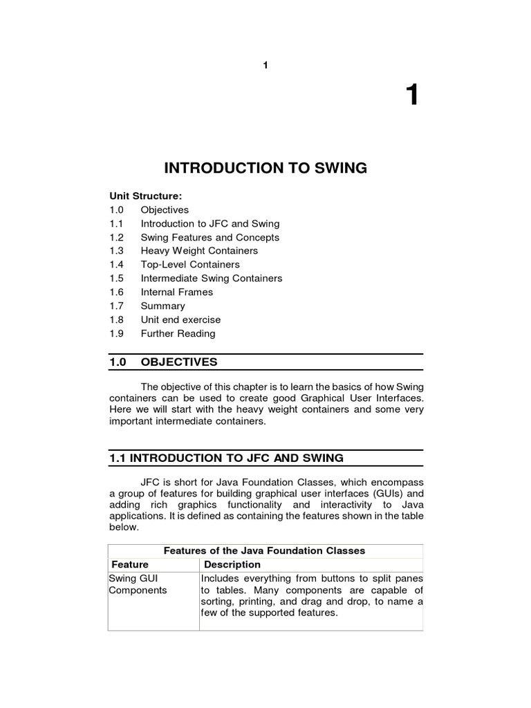 Unit 2 Swing Notes Pdf Java Programming Language Java Platform