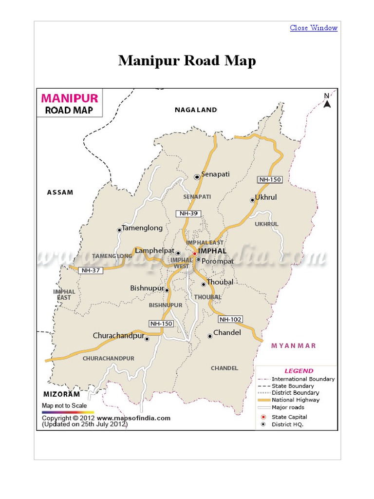 Manipur Road Map Overview | PDF