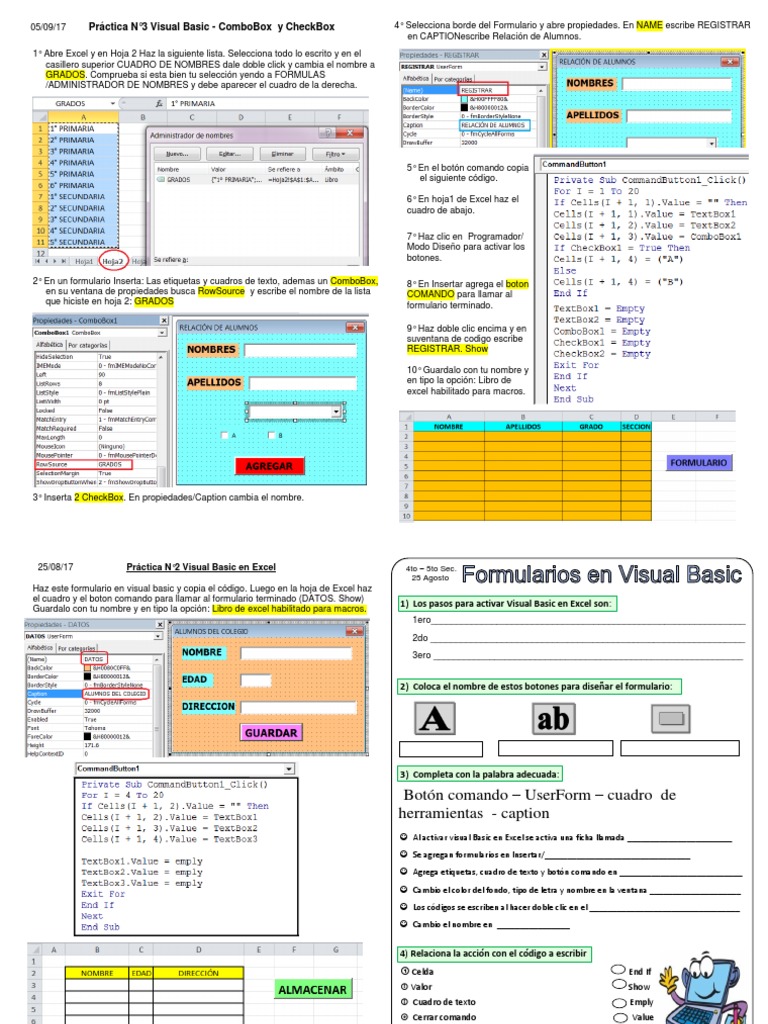 Hojas de Trabajo Visual Basic | PDF | Básico | Microsoft Excel