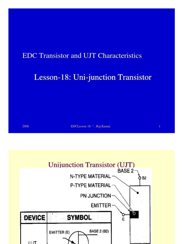 Uni-Junction Transistor Overview | PDF | Science & Mathematics | Computers