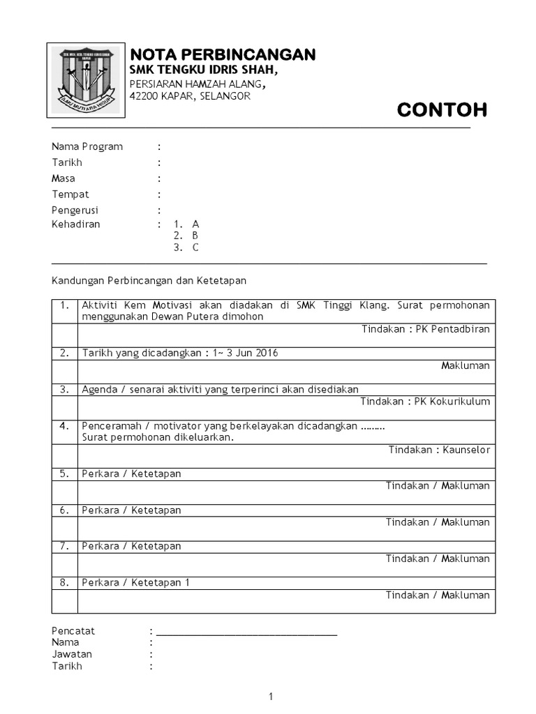 10 Nota Perbincangan Program | PDF