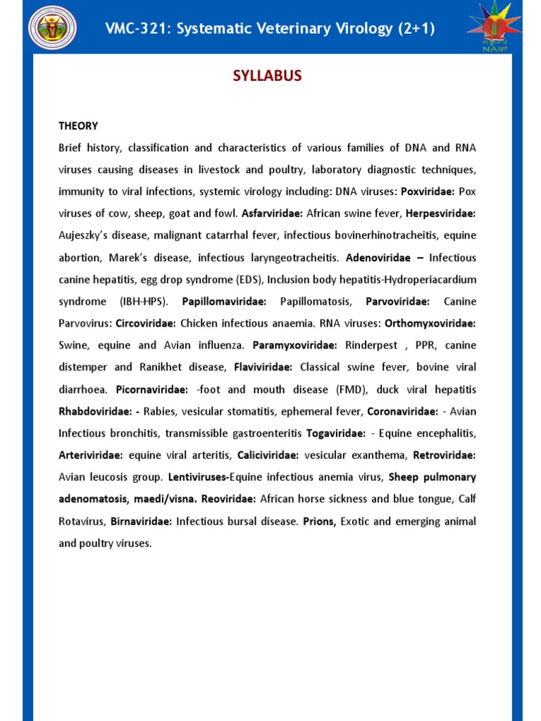 VMC 321 Syllabus | PDF