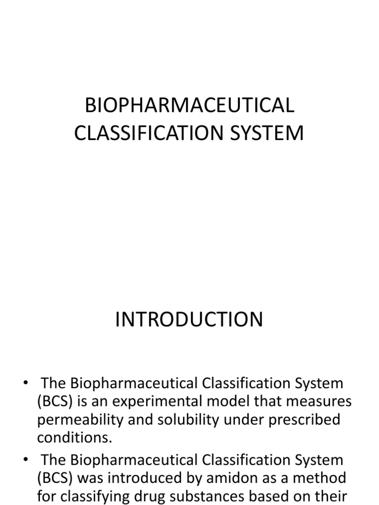 Biopharmaceutical Classification System | PDF | Self-Improvement | Wellness